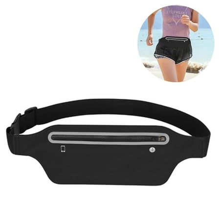 Slim Running Belt Fanny Pack,fitness Workout Exercise Waist Bag-Black ...