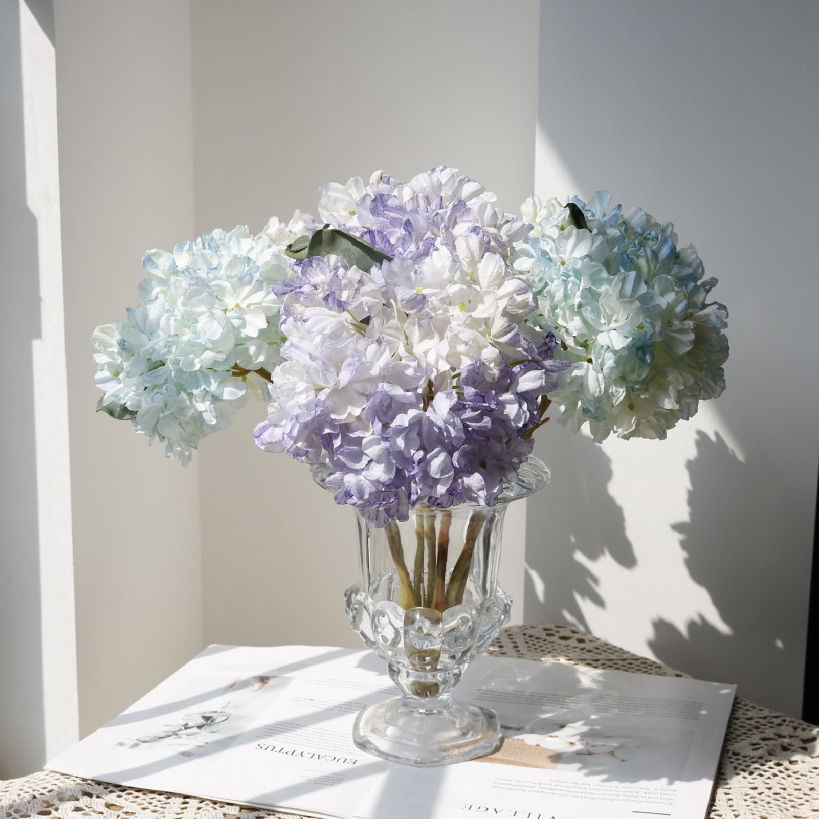 D-GROEE 3 Branches Artificial Flowers Faux Silk Real Touch Artificial ...