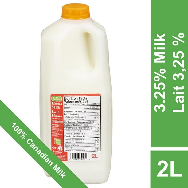 Island Farms 3.25% Homogenized Milk, 2 L Jug - Walmart.ca