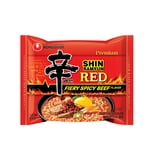 Nongshim Shin Ramyun Red Fiery Ramen Noodle Soup Pack, 4.4oz x 4 Count ...