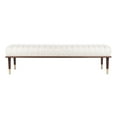 SAFAVIEH Couture Flannery Solid Viscose Mid-Century Bench, Cream ...