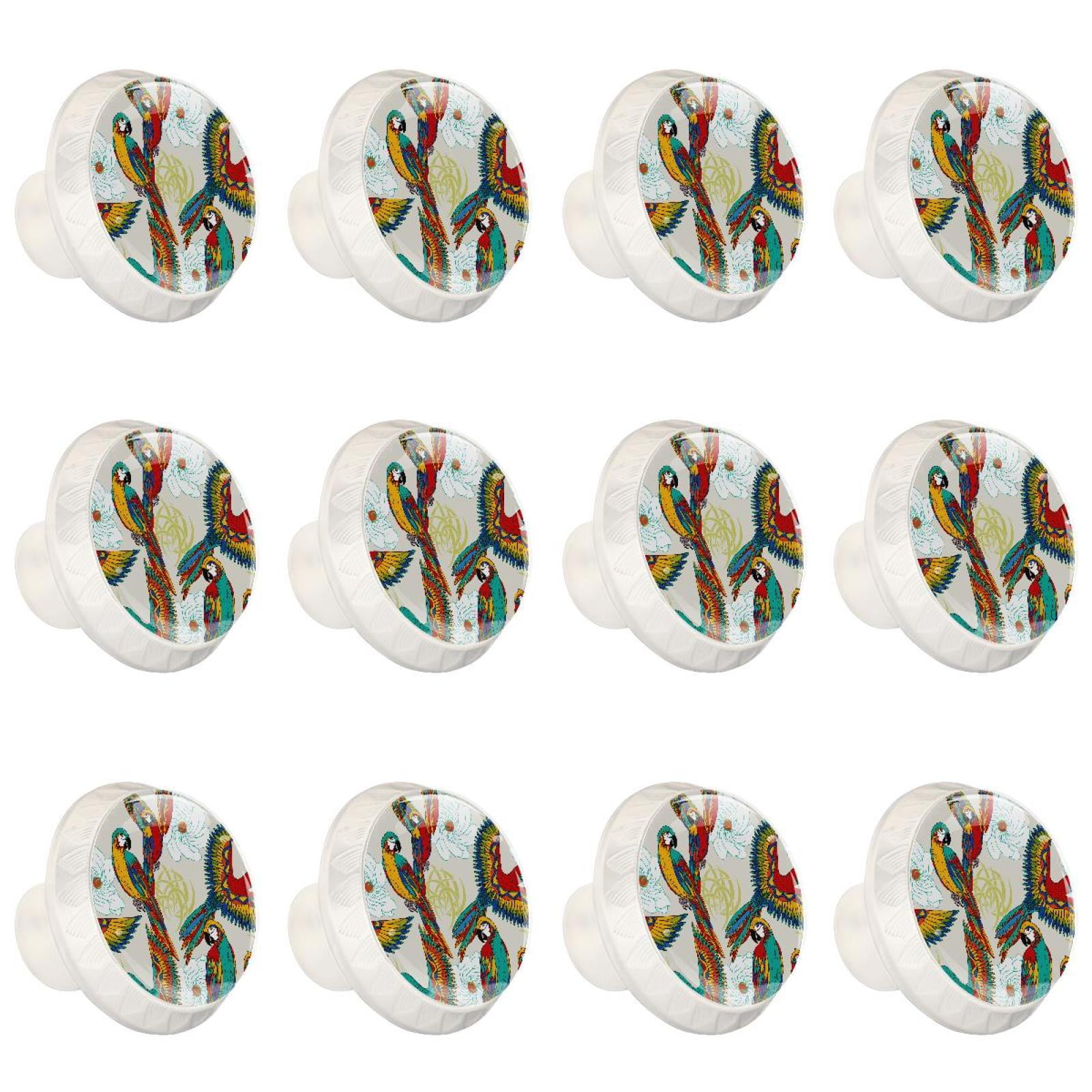 12 Pcs Parrot Knobs for Kitchen Cabinet Cupboard Dresser Bookcase ...