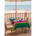 Abstract Mexican Stripes Rectangle Outdoor Tablecloth with Umbrella ...