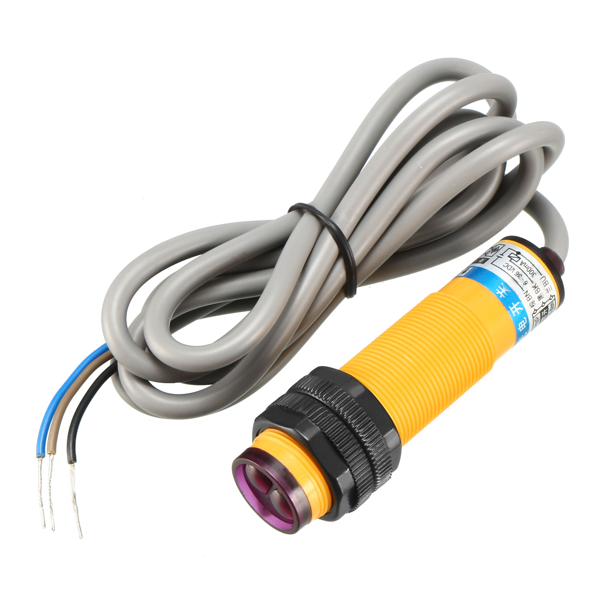 Uxcell DC 6-36V 300mA Infrared Ray Diffuse Reflection Optical Sensor ...