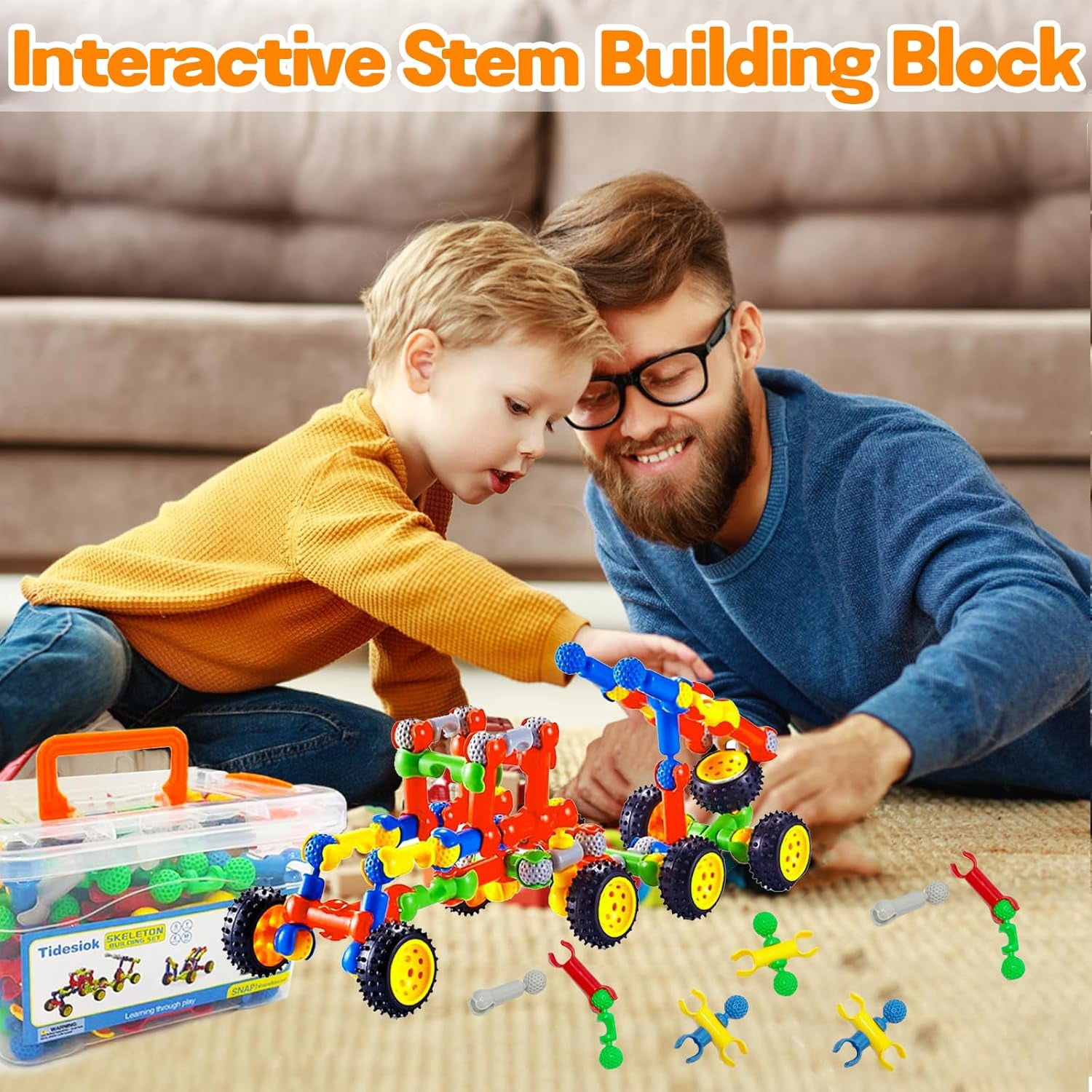 Preschool Learning Toys 130 PCS STEM Building Toys For Kids Ages 3-8 ...