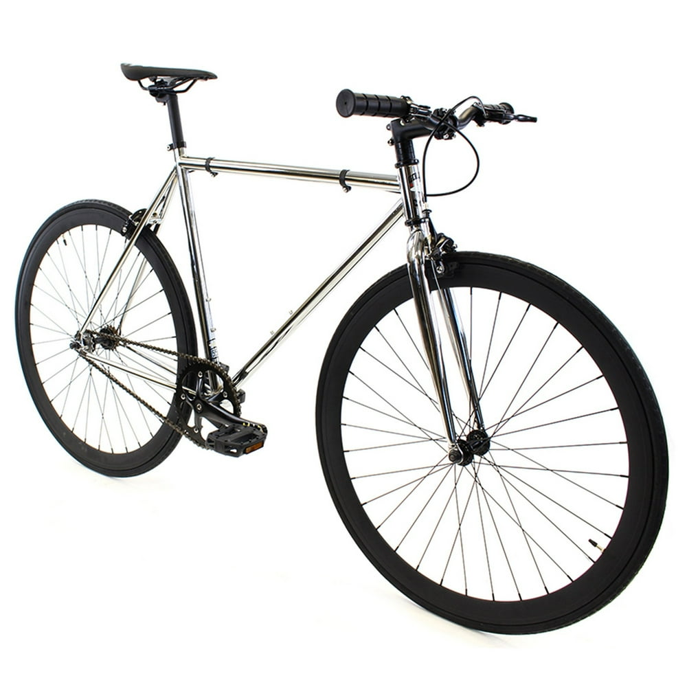 Golden Cycles Chrome Chrome/Black Fixed Gear 48 cm - Walmart.com ...