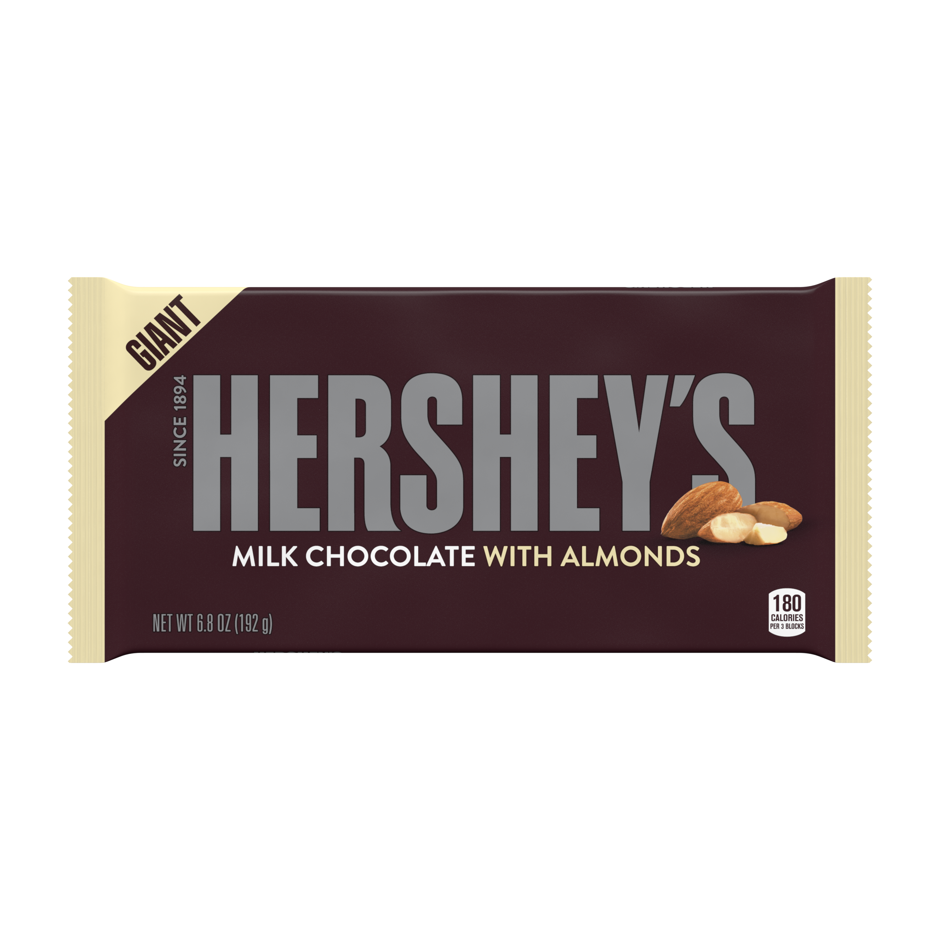 Hershey s Milk Chocolate With Almonds Giant Bar 6 8 Oz Walmart