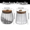 Glass Storage Jar，Striped Conical High Borosilicate Container with ...