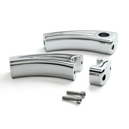 Kapsco Moto 4.5" Chrome Bike Handlebar Pullback Risers 7/8" Compatible ...