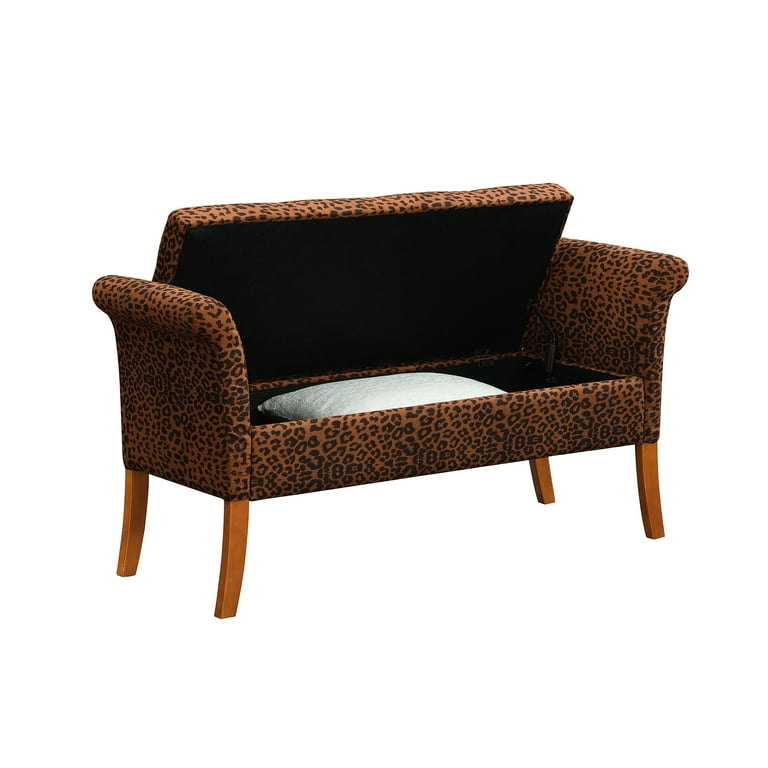 Leopard Bench With Storage