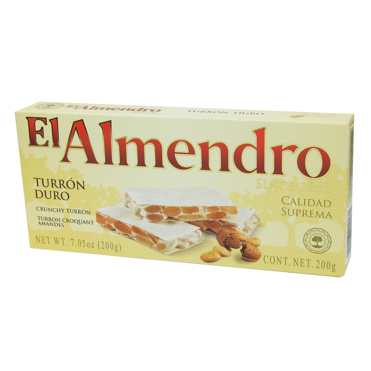 el almendro crunchy almond turron (turron duro) 7.05 oz (200 g ...