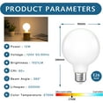 G95 LED Edison Bulb, 12W E26 Dimmable, 2700K Warm White, 100W Equivalent, 2 Pack - Walmart.com