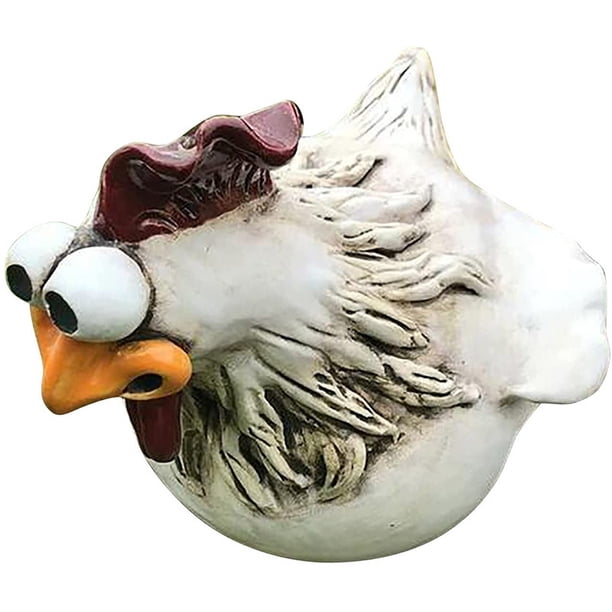 Funny Chicken Fence Decoration Statues for Garden Stairs Farmhouse ...