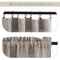 Cafe Curtains 24 inches Length, Linen Sheer Short Curtains for Small ...