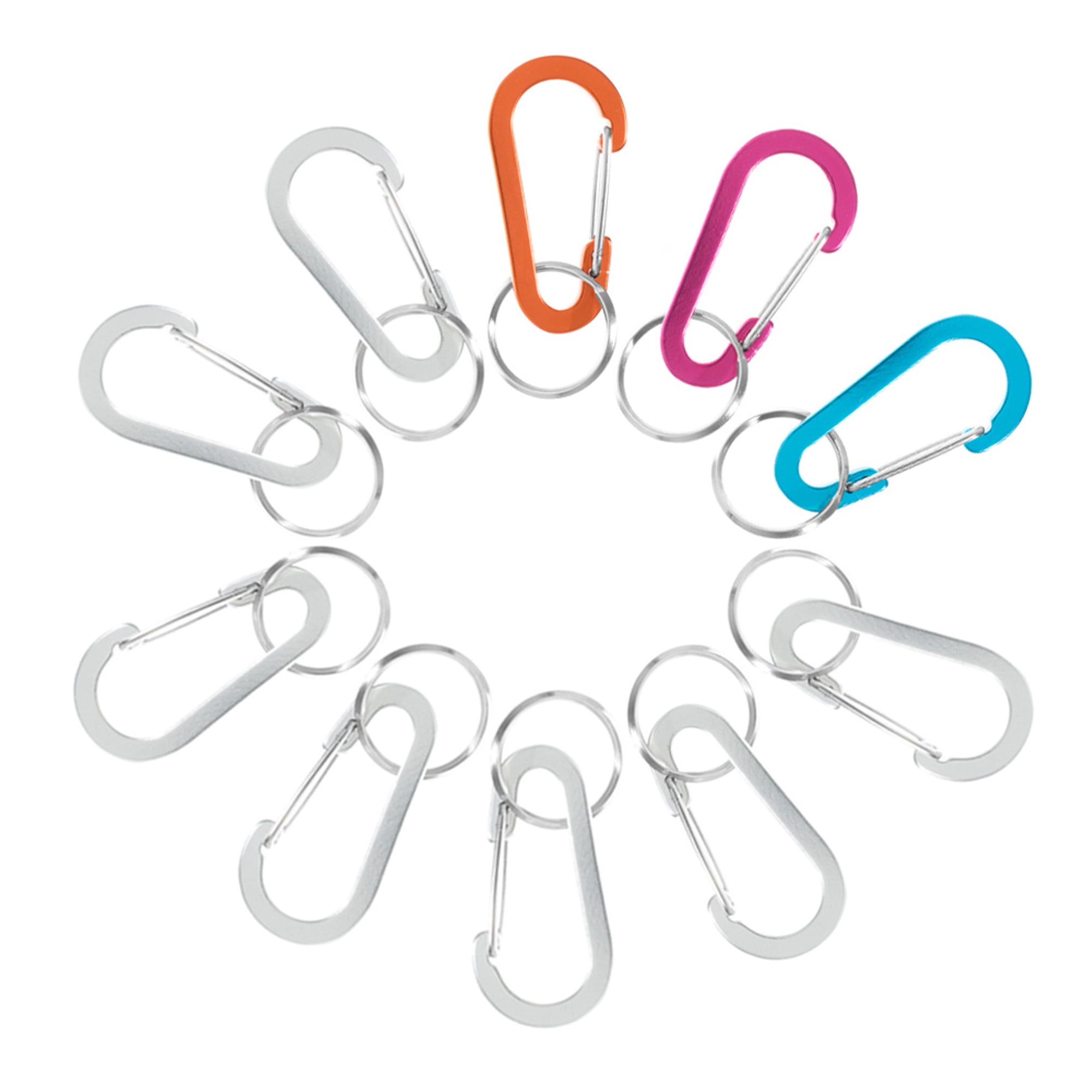 West Coast Paracord Aluminum Carabiner with Split Key Ring - Clip Flat ...