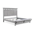 Unique 3pc Light Gray Finish Queen Size Panel Built-in Bench Bed ...