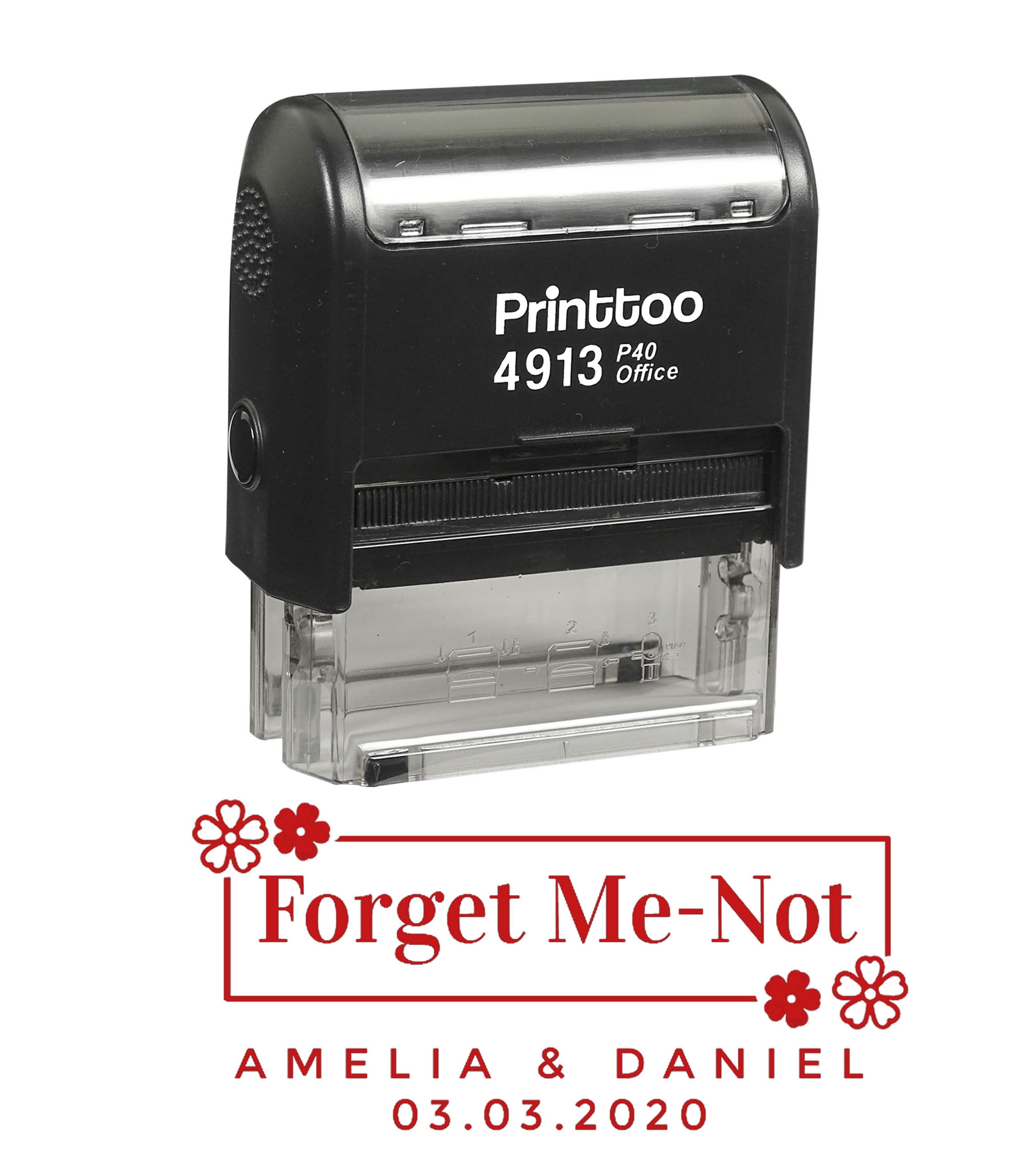 Printtoo Office Stationery Dater Stamp With Invoiced Text Date Round ...
