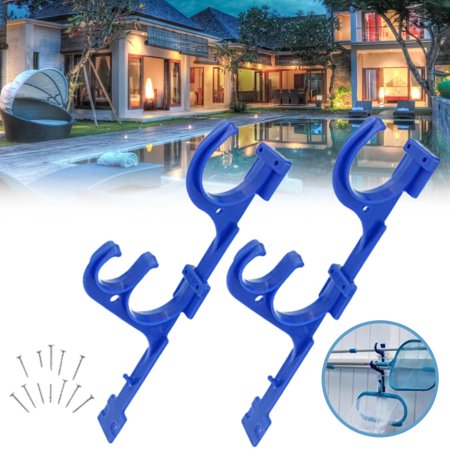 Pool Hook with Screw Plastic Pool Organizer Tools Pool Pole Hanger Pool ...