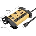 8 Outlets Heavy Duty Surge Protector Power Strip with 2 USB Ports, 9FT ...