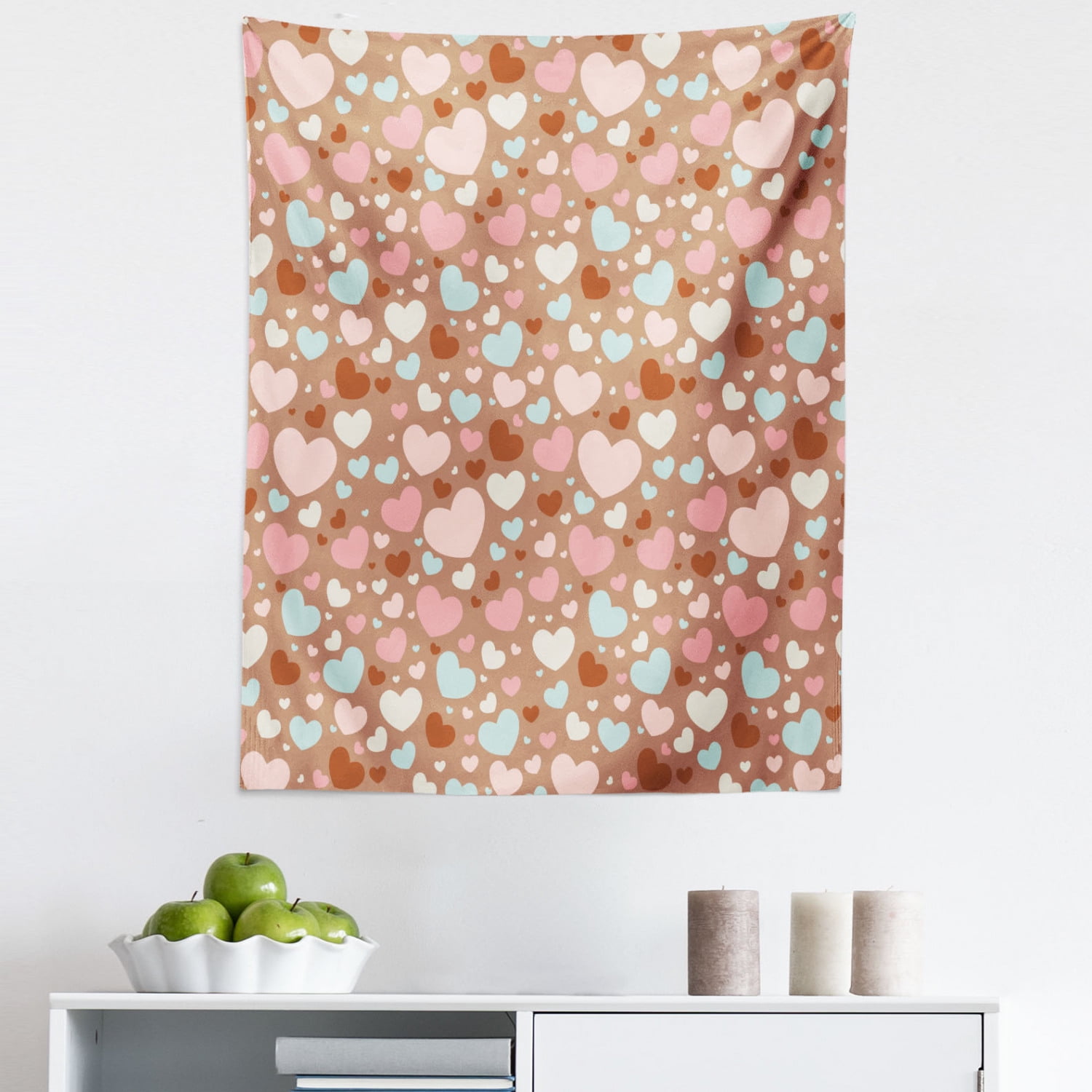 Colorful Tapestry, Valentine Love with Colorful Hearts Birthday ...
