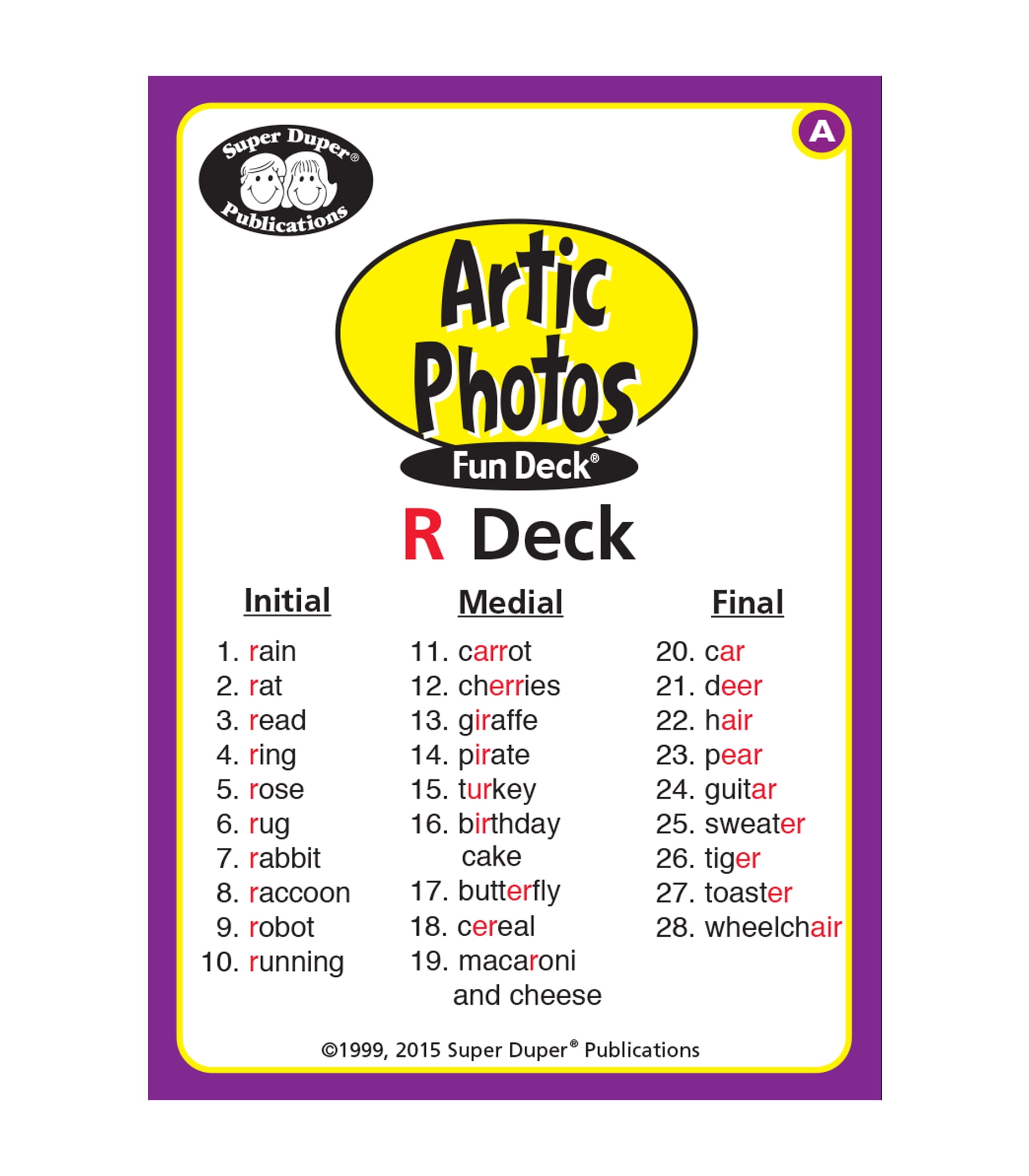 Buy Super Duper Publications | Articulation Photos R Sound Fun Deck ...