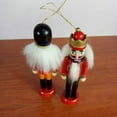 Set of 6 Wooden Nutcracker Soldier Christmas Ornaments with Weapons ...