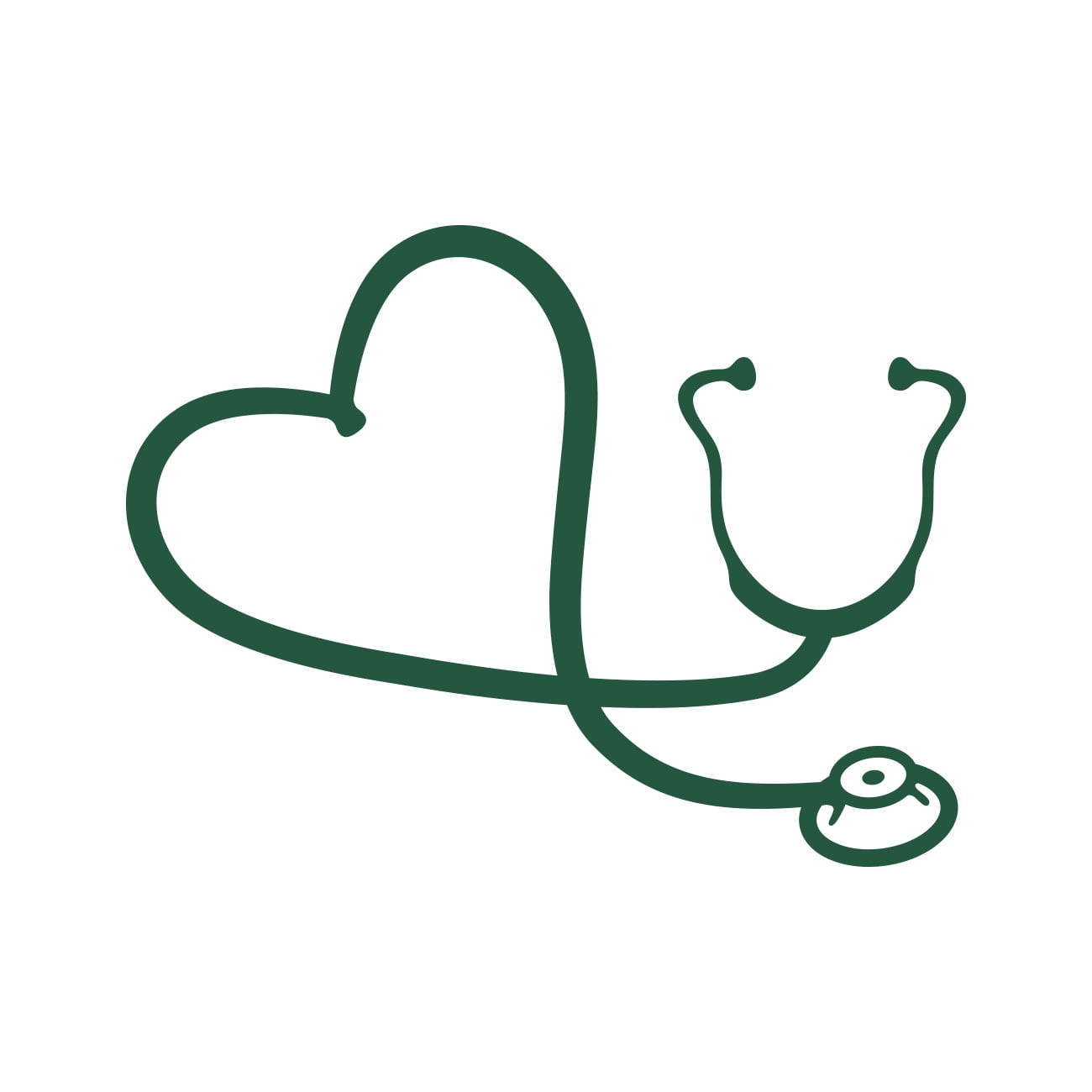 Heart Stethoscope Sticker Decal Die Cut - Self Adhesive Vinyl ...