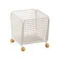 Bathroom Storage Rack, Washbasin Storage Basket with 4 Wooden Feet ...