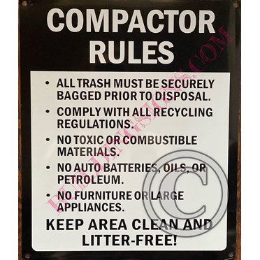 Recycling The Right Way Sign (White,Rust Free, Aluminum 8.5X11) (ref ...