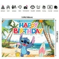 Stitch Birthday Anime Theme Backdrops Banner Birthday Party Decor ...