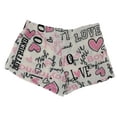 Emme Jordan Junior's Soft Fuzzy Plush Pajama Shorts - Pink Boyfriend ...