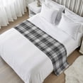 Black Buffalo Plaid Bed Runner King Size Rustic Farmhouse Soft Bed ...