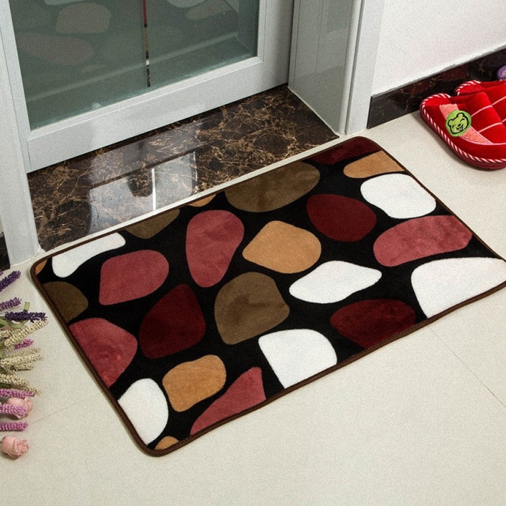 40 Cm X 60 Cm Coral Velvet Pattern Bathroom Bathroom Rug Mat Walmart