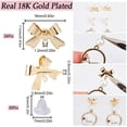 1 Box 24Pcs Brass Stud Earring Findings Bowknot with Horizontal Loops ...
