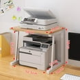 2-Tier Wooden Desktop Printer Stand – Heavy Duty Space-Saving Organizer ...