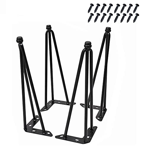 BENTISM 26 inch Steel Hairpin Furniture Legs, Set of 4, DIY Desk Table ...