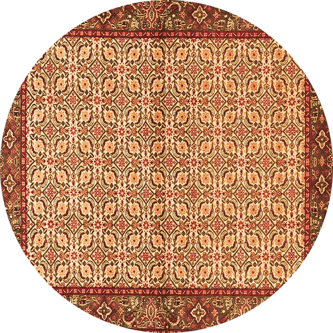 Ahgly Company Indoor Round Persian Orange Traditional Area Rugs, 7 ...