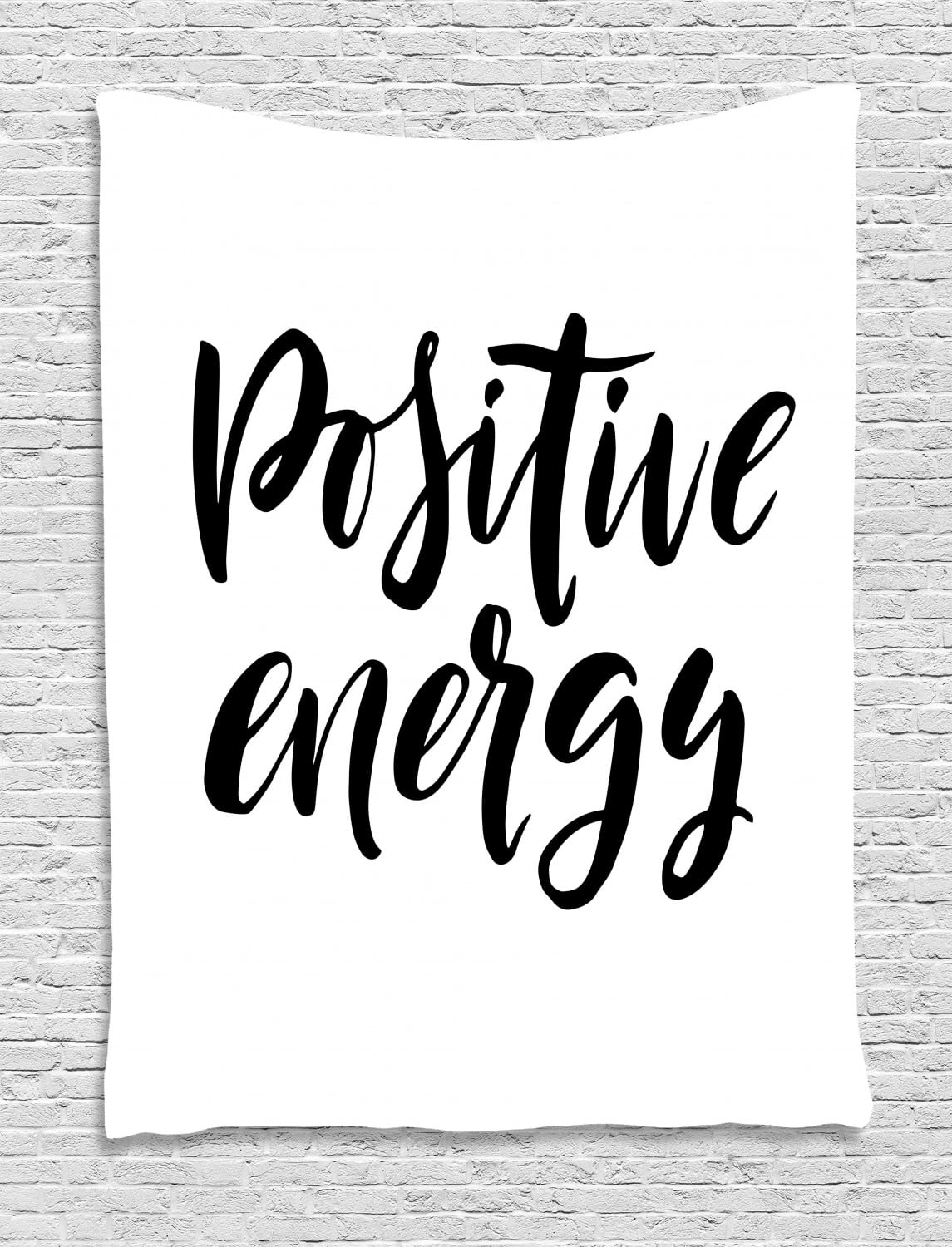 Positive Energy Tapestry, Good Vibes Themed Calligraphic Image of ...