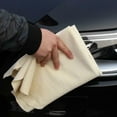 Natural Chamois Car Care Cleaning Cloth Sheepskin Wash Rag Suede Ultra ...