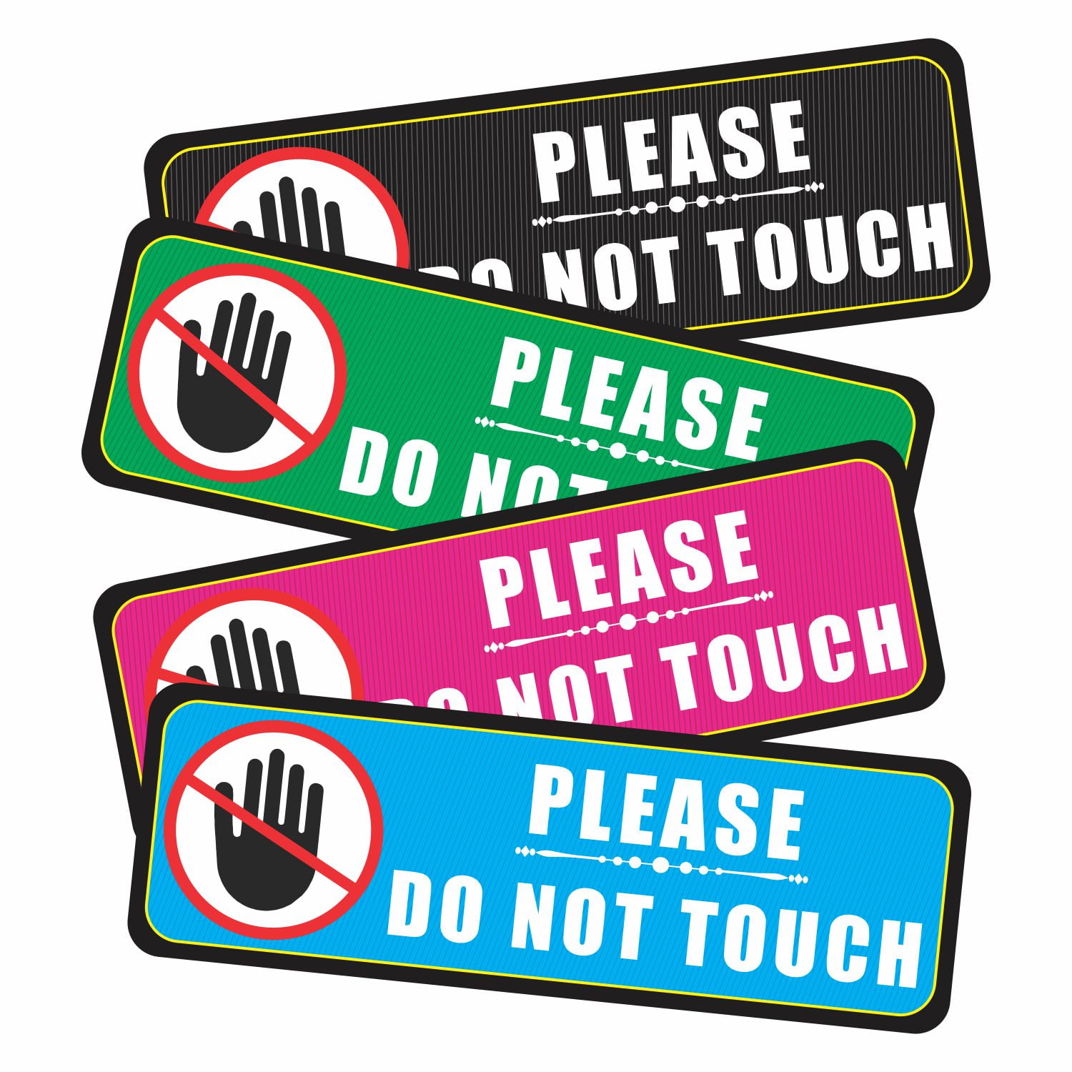 Buy PARTH IMPEX Do Not Touch Sticker - (Pack of 12) 6 x 2 Large ...
