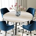 Brown Striped Round Table Cover, Modern Farmhouse Stripe Minimalist ...