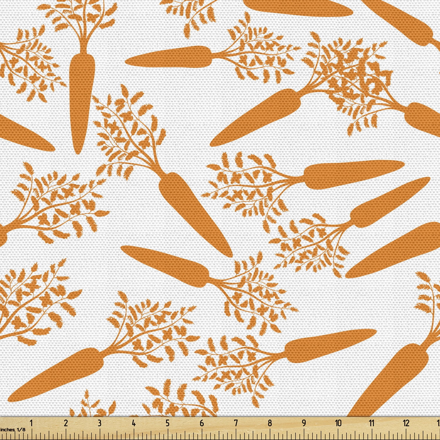 Carrot Sofa Upholstery Fabric by the Yard, Monochrome Arrangement ...