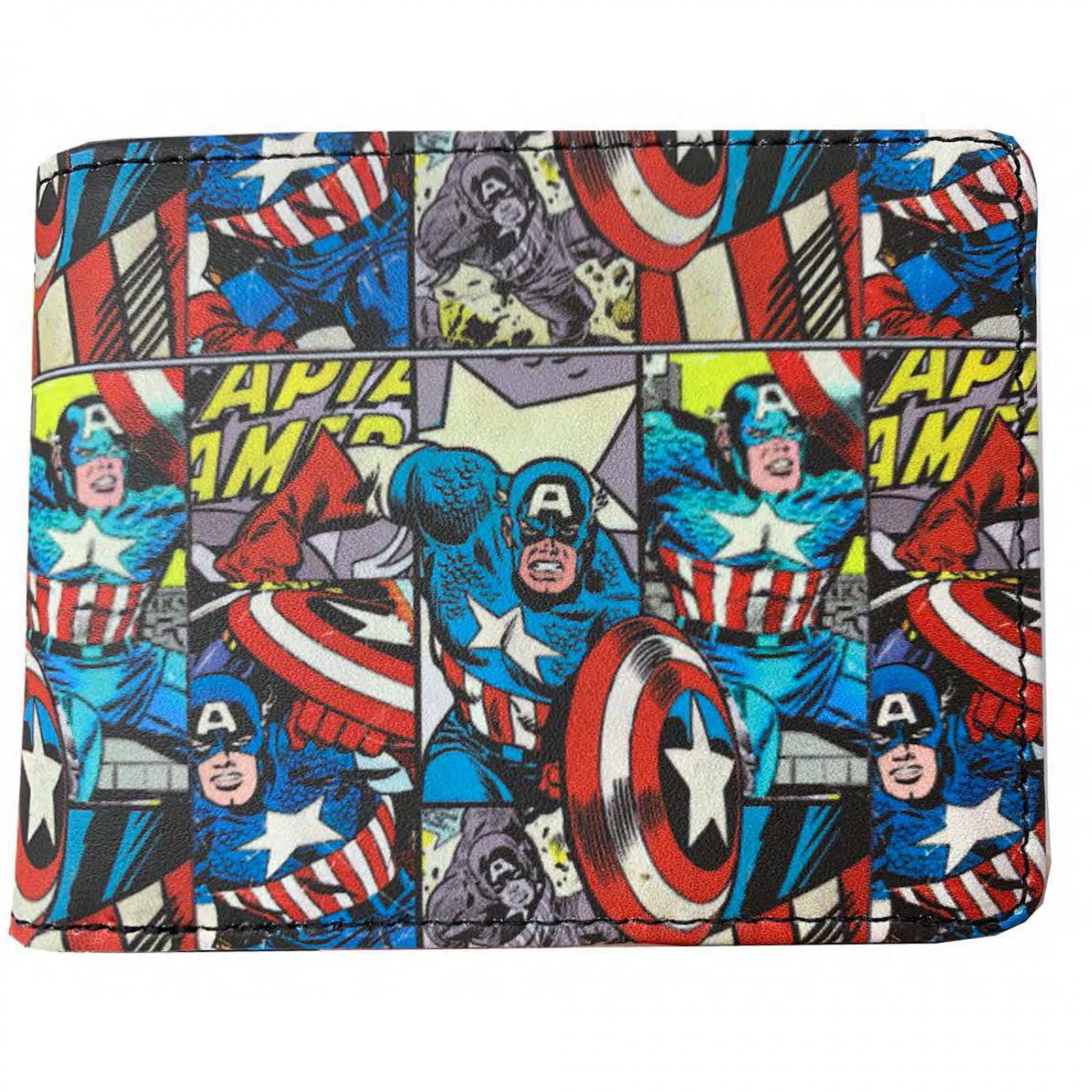 Captain America Classic Action Panels Bifold Wallet - Walmart.com