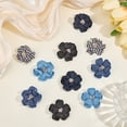 20Pcs 5 Colors Cloth Flower DIY Sewing Ornaments Mixed Color 47x21mm ...