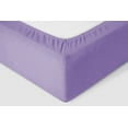 100% Cotton Mattress Cover Lilac Ultra Soft Cotton Stretch Fitted Sheet ...