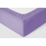100% Cotton Mattress Cover Lilac Ultra Soft Cotton Stretch Fitted Sheet ...