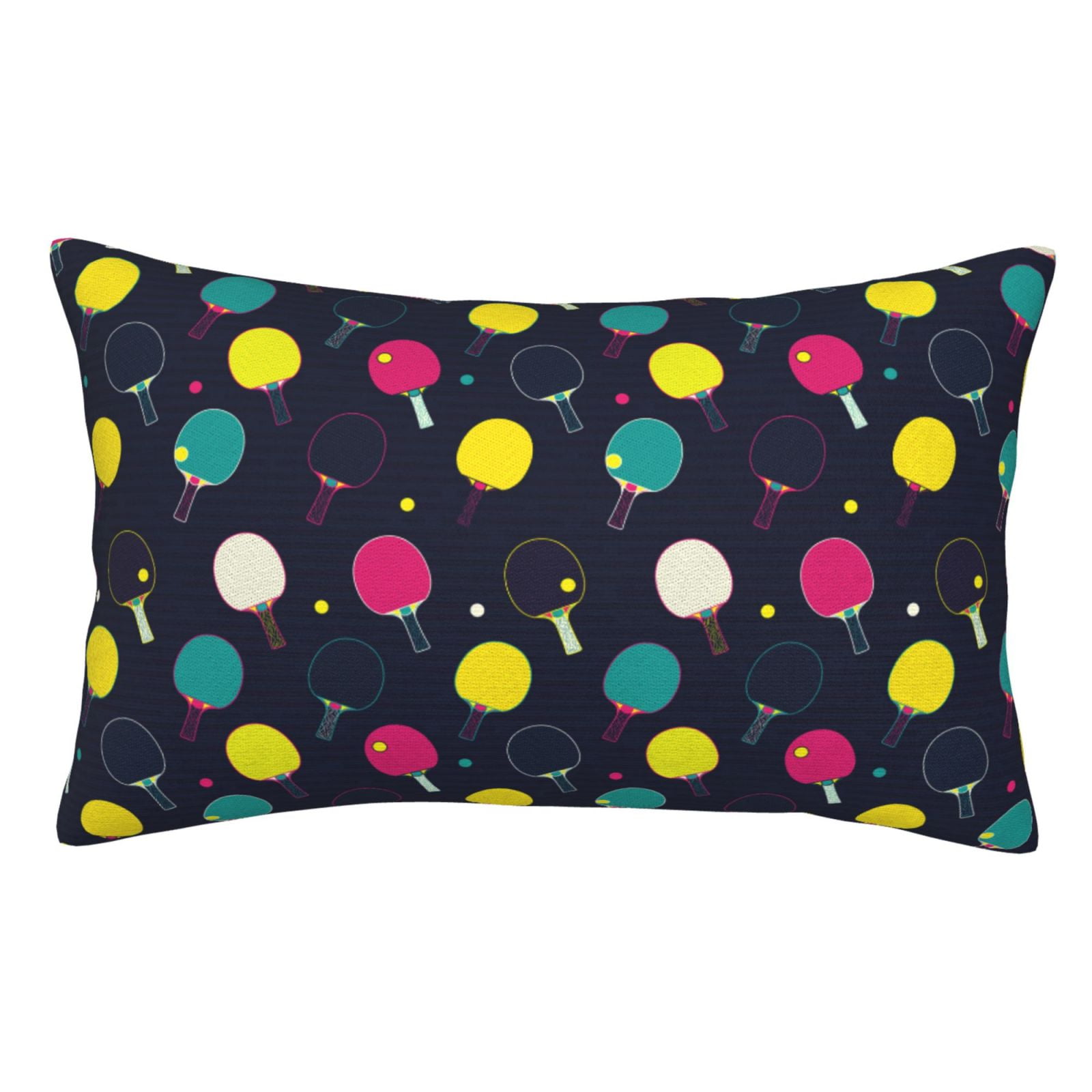Balery Colorful Ping Pong Rackets Funda de Cojín Estampada, Regalos ...