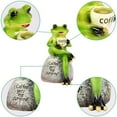 Dream Lifestyle Frog Garden Statue Figurine,Frog Sitting on Stone ...