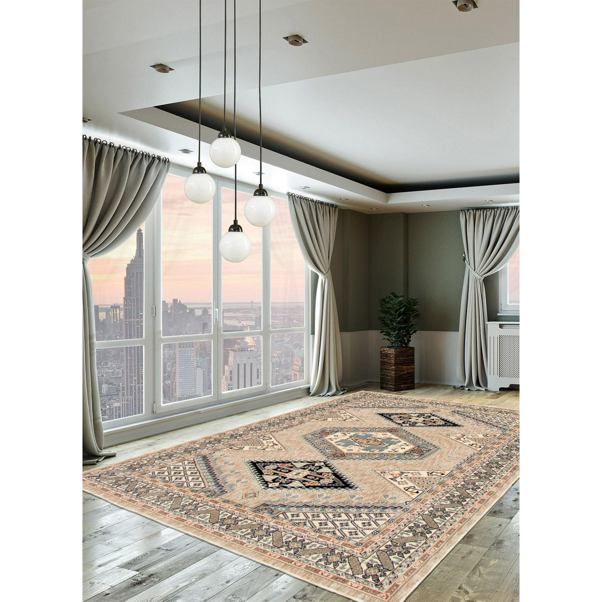 Click here for Ecarpet Qashqai Ivory Rug 8 Ft X 10 Ft prices