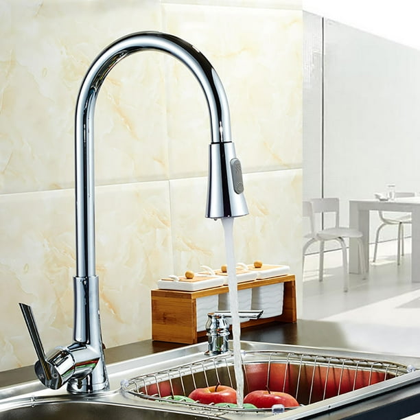 Pull-Down Kitchen Faucet, Single-Handle High Arc Sprayer Kitchen Sink ...